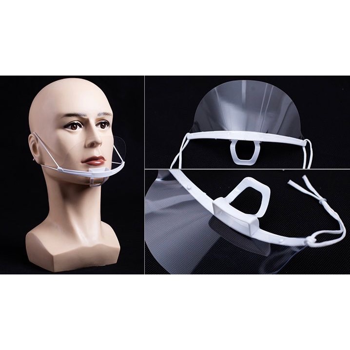 Jual Masker Transparan Plastik Penutup Mulut Restoran MUA Pabrik SPA ...