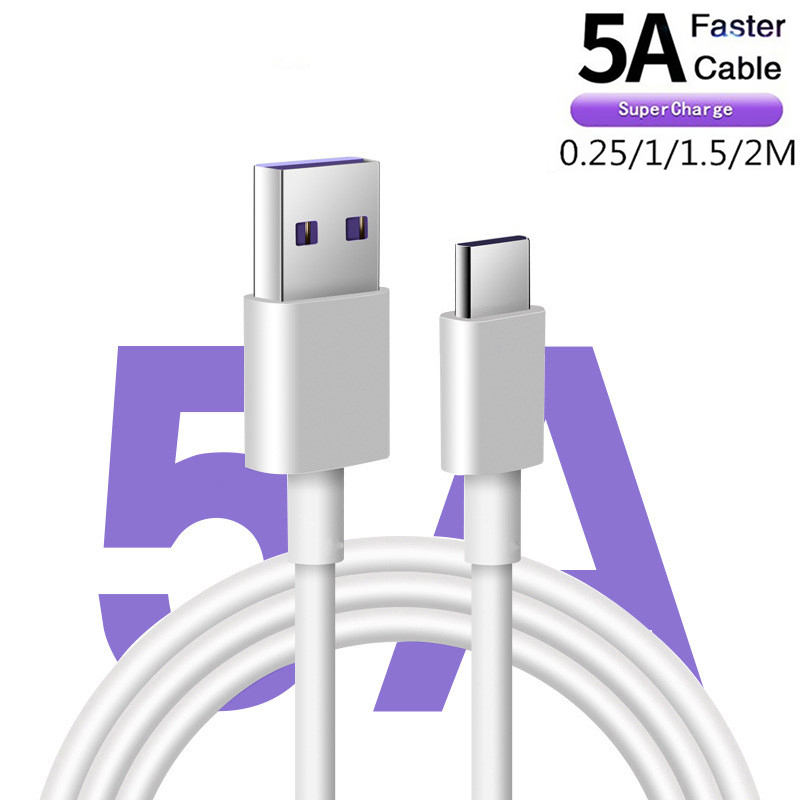 Jual 5A Super Fast Charging USB Type-C Charging Cable For IOS Andriod ...