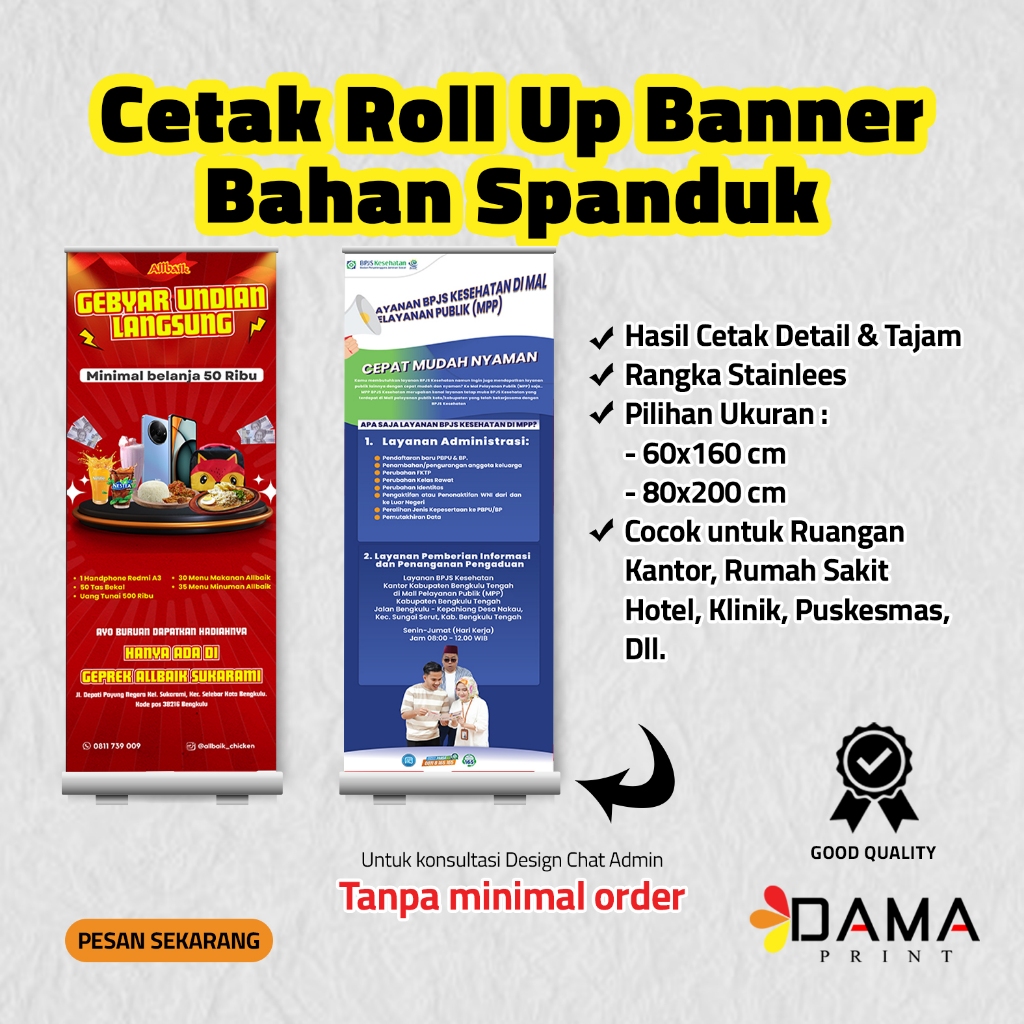 Jual ROLL BANNER SET TIANG / COVER BANNER SPANDUK / ROLL UP BANNER ...