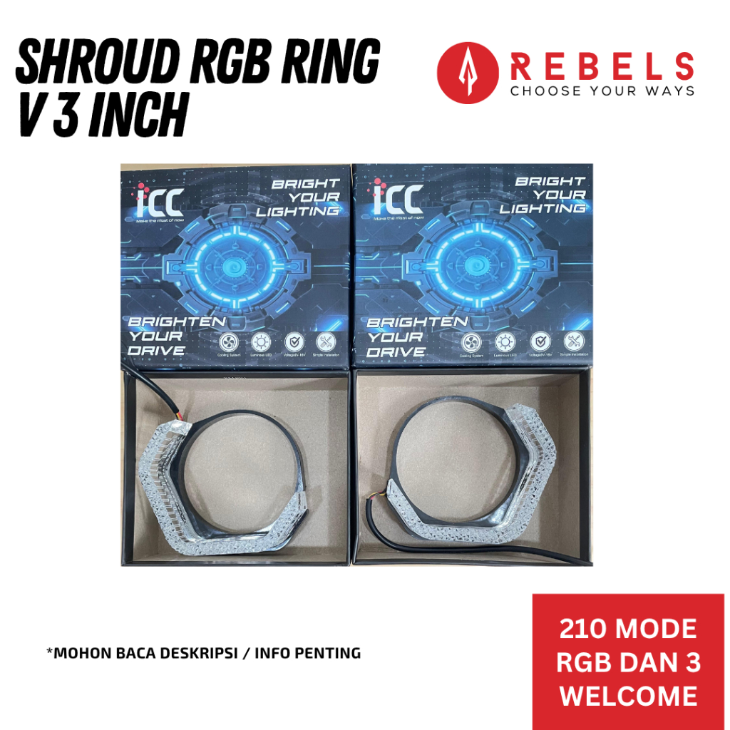 Jual Shroud Ring V Model Hexagonal RGB 5D Glory Crystal 3 Inch Merk ICC ...