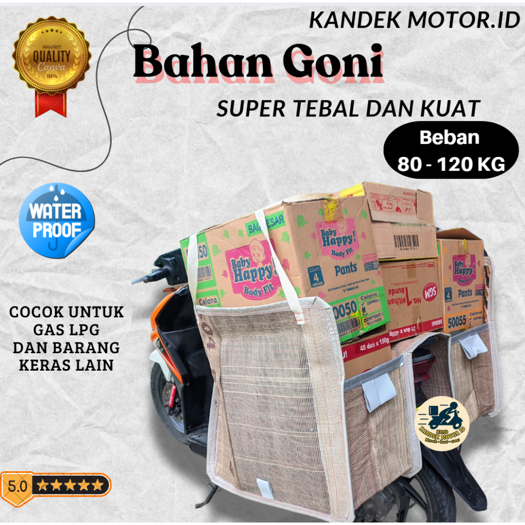 Jual KANDEK – Tas Obrok Bronjong Ronjot Motor Kurir Bahan GONI Super ...