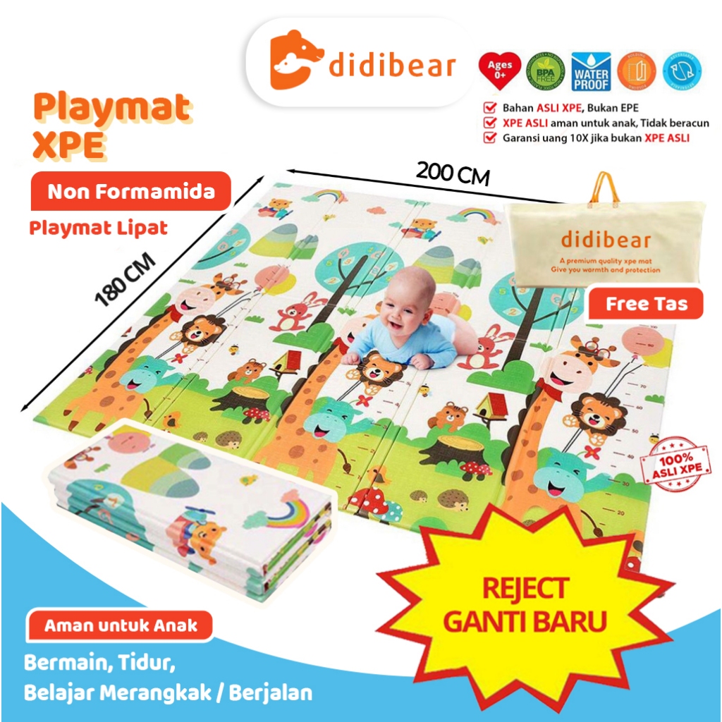 Jual Didibear Karpet Lipat Playmat Bayi 115x180cm 9mm XPE: Ideal untuk ...