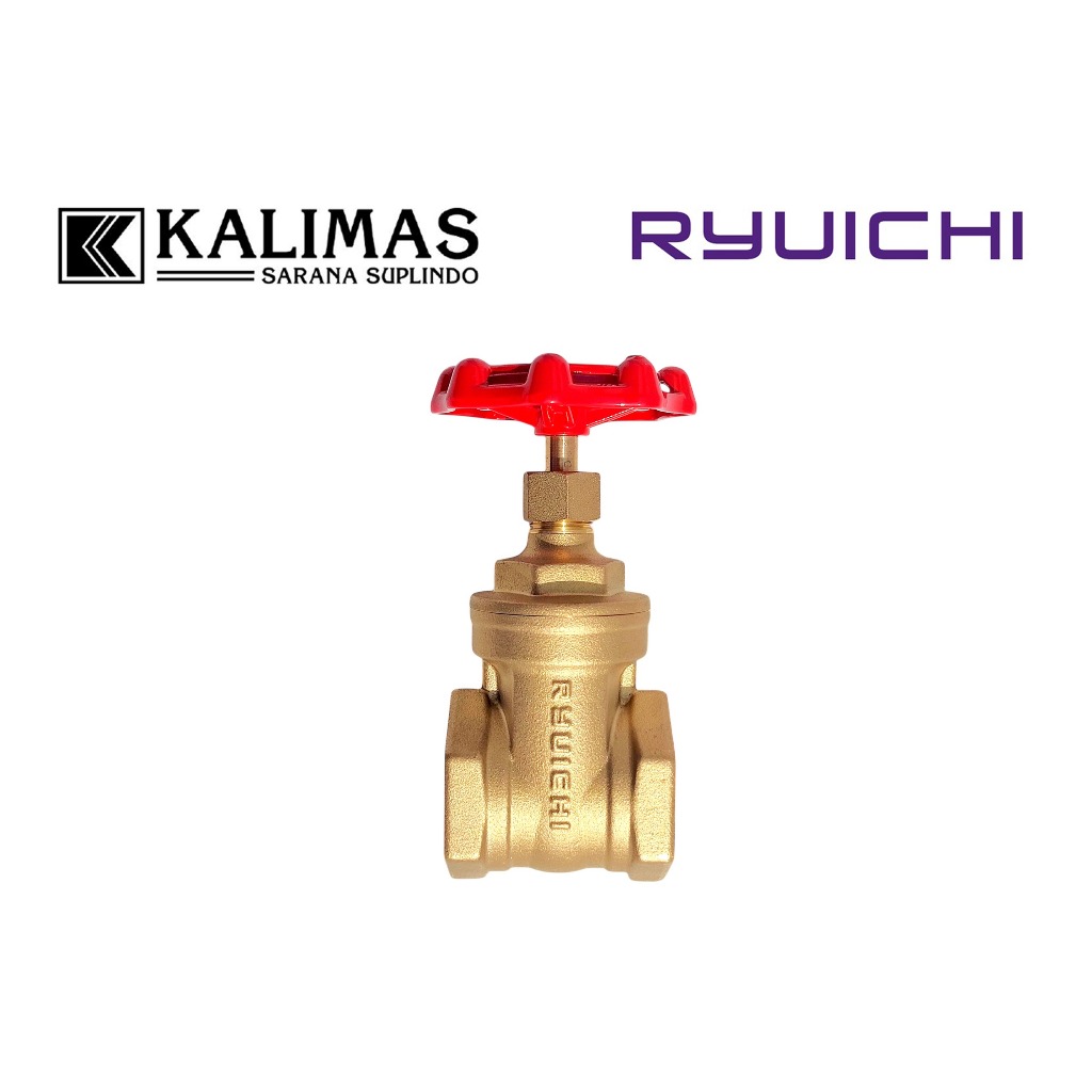Jual Gate Valve Kuningan d. 2 1/2" Drat (RYUICHI) - Kran | Shopee Indonesia