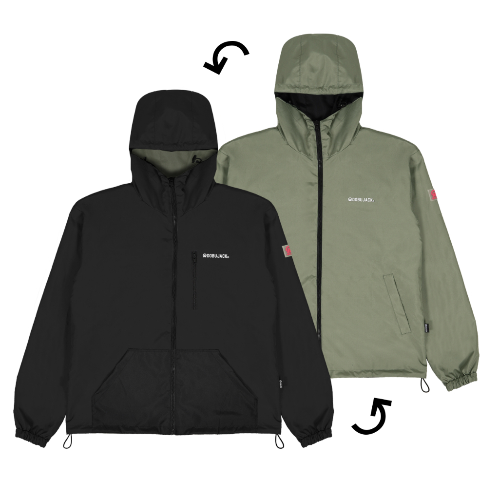 Jual Dobujack Jacket Reversible Yolla Black | Shopee Indonesia