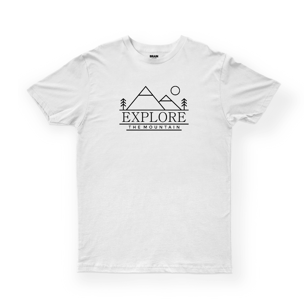Jual Brain Clothing Kaos Distro Streetwear | MOUNTAIN | Warna Putih ...