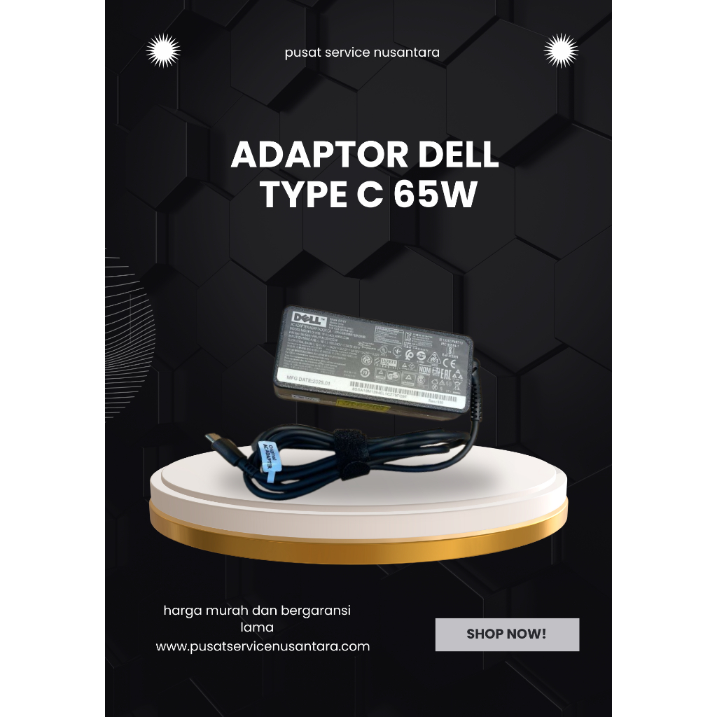 Jual ADAPTOR DELL TYPE C 65W | Shopee Indonesia