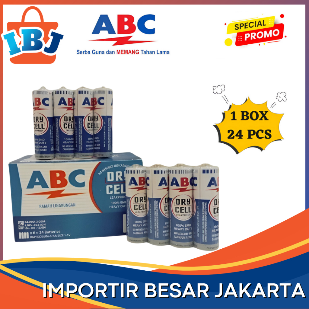 Jual PROMO MURAH !! 1 BOX BATERAI ABC BIRU AA/ BATTERY ABC BIRU A2 CUCI ...