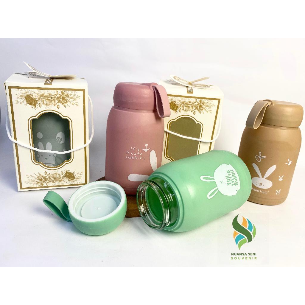 Jual Souvenir Botol Kaca Rabbit 320ml Termos Tiny Tumbler Minum Anak ...