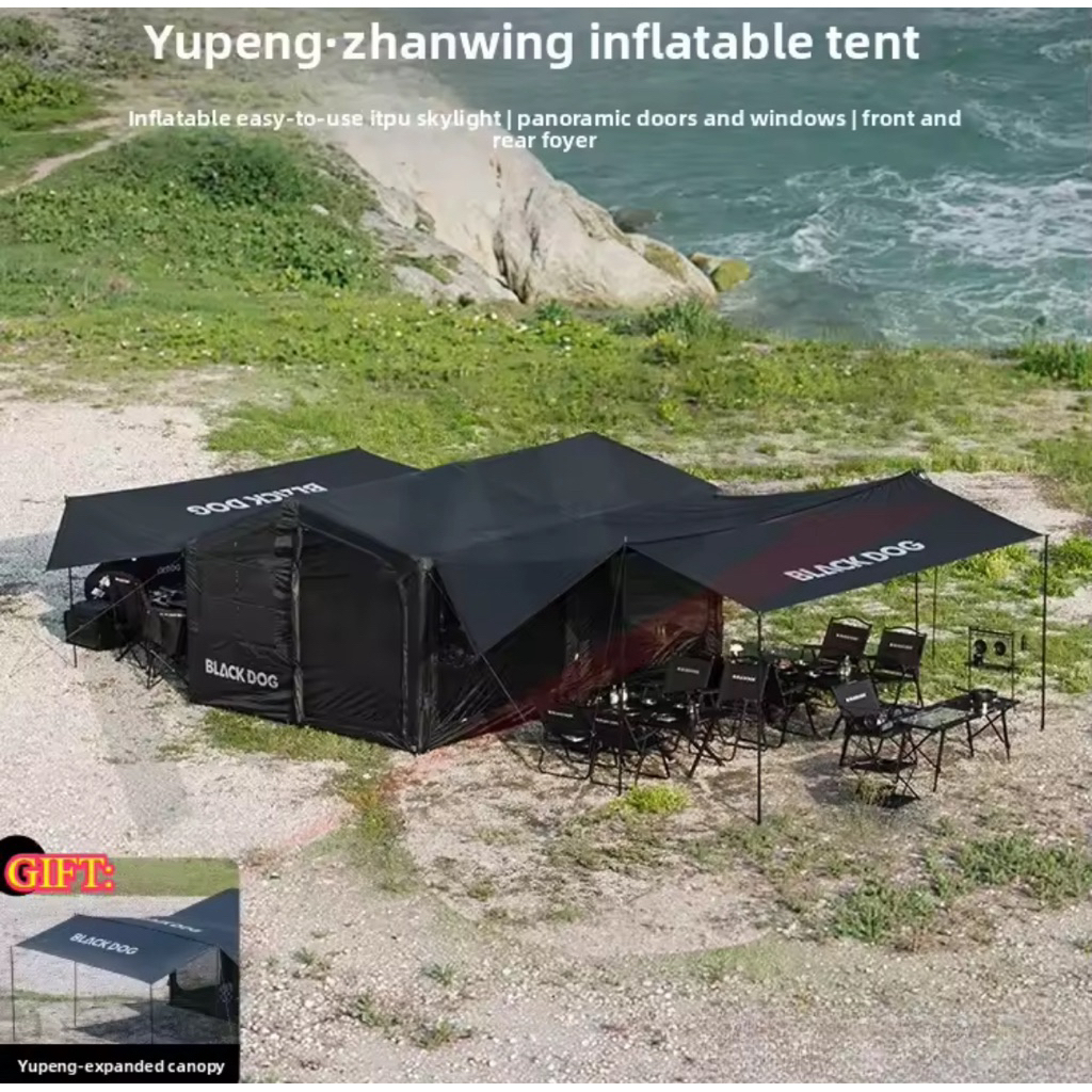 Jual BLACKDOG YUPENG INFLATABLE AIR BLACK TENT Titanium Vynil Overnight ...