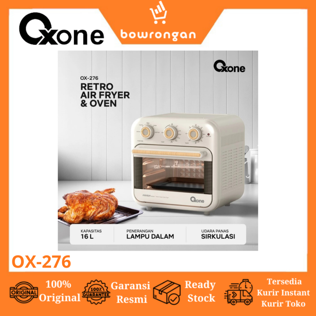 Jual Oxone Retro Mini Oven & Air Fryer 5in1 Kapasitas 16 Liter Minion Series OX-276 | Shopee ...