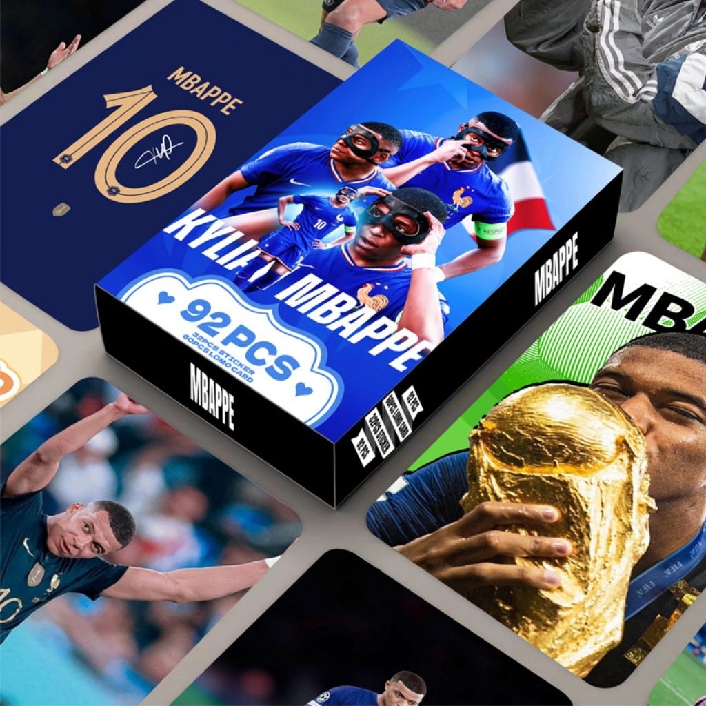 Jual Photocard Kylian Mbappe Isi 92 pcs ( isi 32 sticker random ...