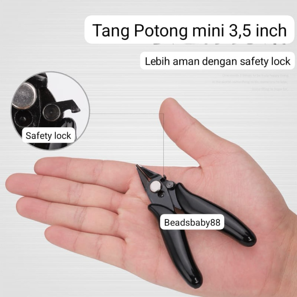 Jual BeadsBaby88 Tang Crafting Jepit dengan safety lock lengkung lancip ...