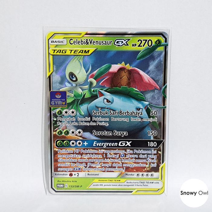 Jual Celebi & Venusaur GX 133/SM-P Tag Team GYM Promo Foil Full Art FA ...
