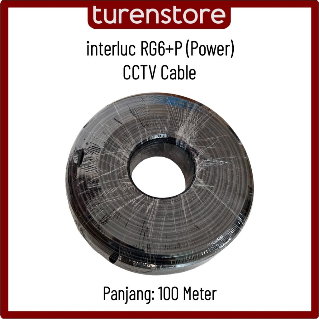 Jual interluc Kabel CCTV RG6+Power 1Roll 100M Coaxial Cable RG6 Power 100 Meter | Shopee Indonesia