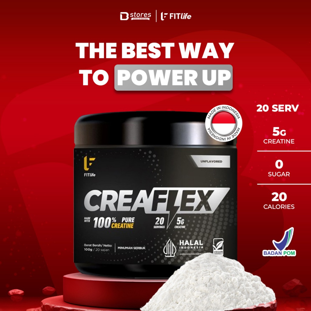 Jual Fitlife Creaflex Pure Creatine Monohydrate Bstores | Shopee Indonesia