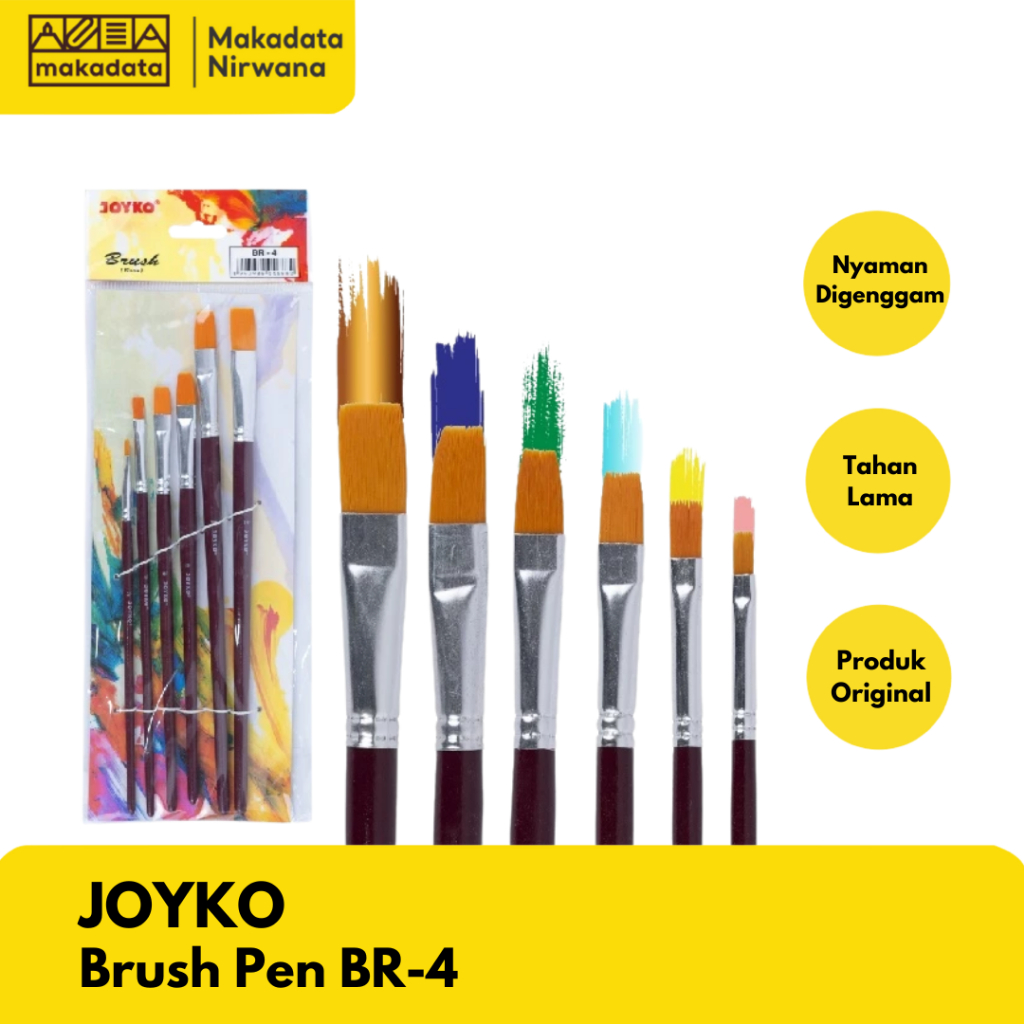 Jual JOYKO BRUSH PEN/KUAS LUKIS BR-4 (1 SET) | Shopee Indonesia