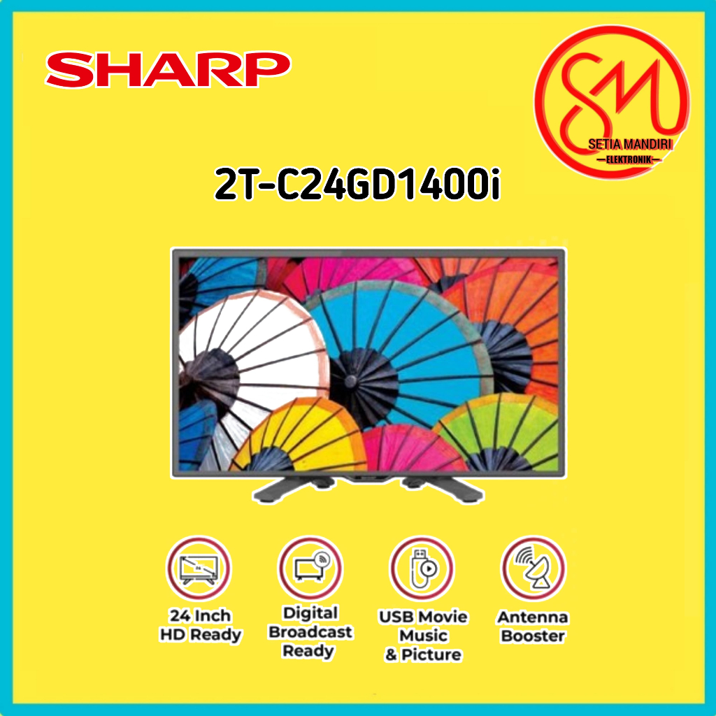 Jual Sharp TV LED 24" HD-Ready TV Digital 24 Inch - 2T-C24GD1400i ...