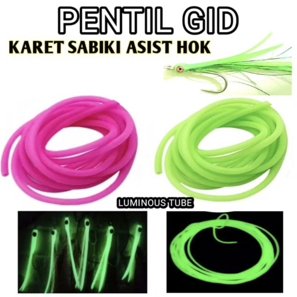 Jual LUMINOUS TUBE / SELANG KARET FOSFOR GLOW (2 m) PENTIL GID / KARET ...