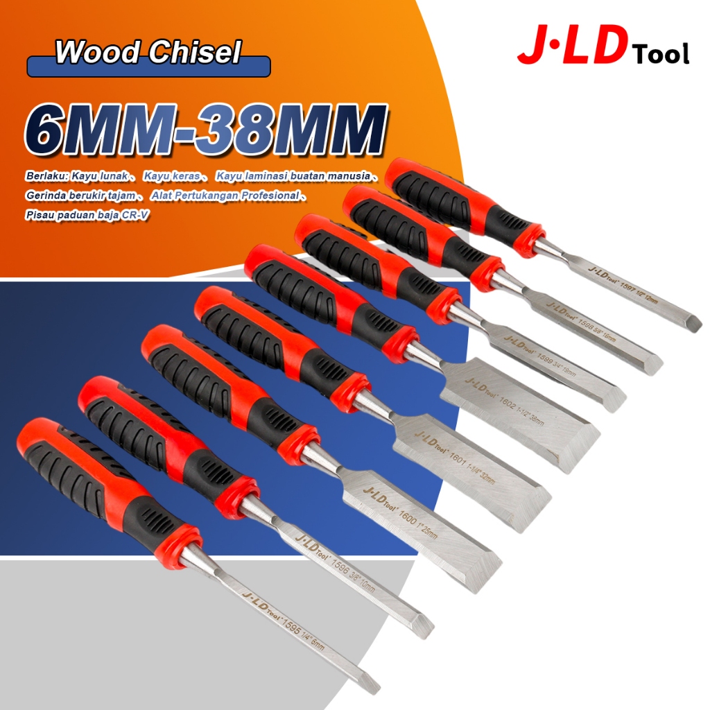 Jual JLD Pahat Kayu Pukul Punch Wood Chisel Gagang Fiber Tatah Kayu ...