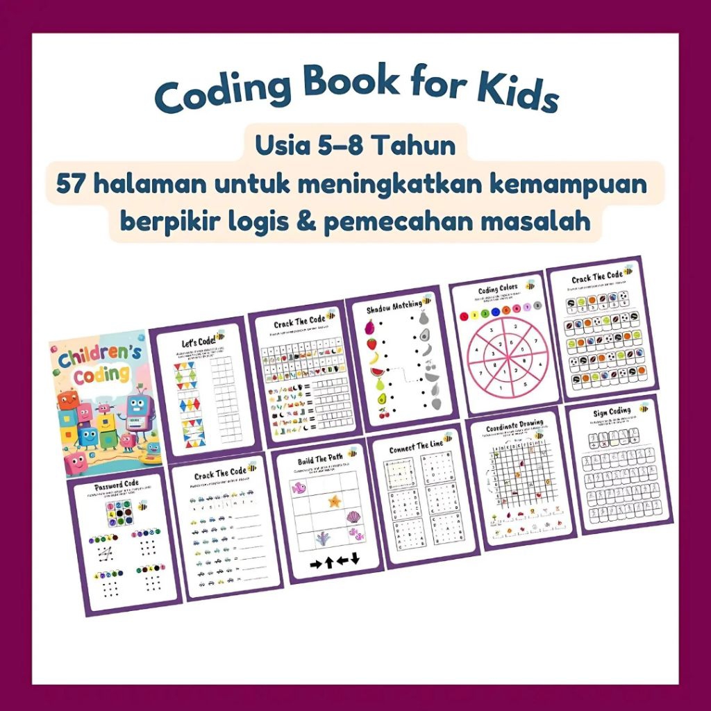 Jual Coding Book for Kids (Usia 5–8 Tahun) | Belajar Coding Dasar Anak 5–8 Tahun – Aktivitas ...