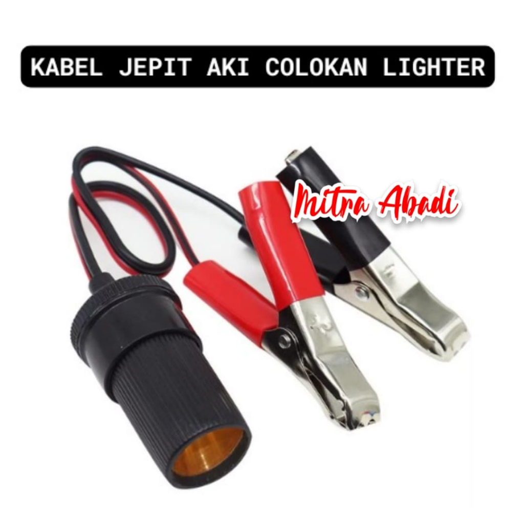Jual Kabel Jepit Aki Soket Lighter / Colokan Female Inverter ke Buaya ...