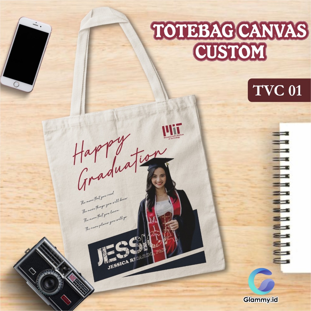 Jual Custom Tote Bag Canvas Satuan | Cetak Foto Goodie Bag | Tas Kanvas Ulang Tahun & Wisudah ...