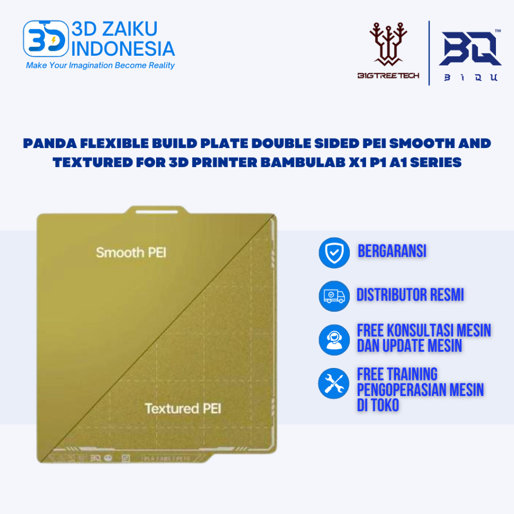 Jual Bigtreetech Panda Flexible Build Plate Double Sided PEI Smooth and ...