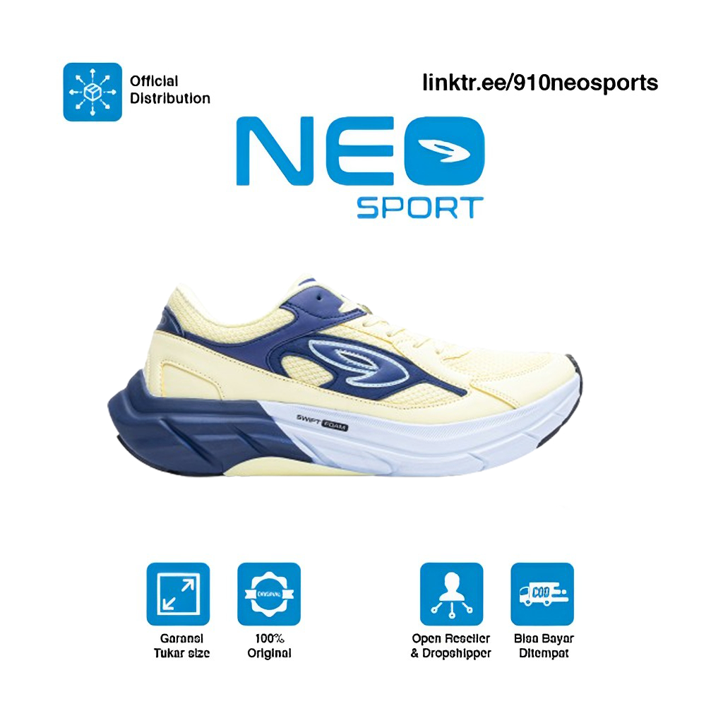 Jual 910 Sepatu Sportsytle FUUTO HERITAGE LS - KUNING/NAVY/ABU MUDA ...
