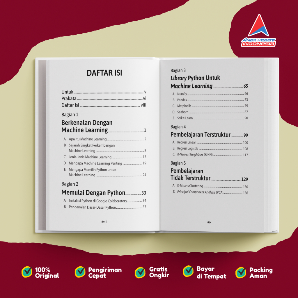 Jual Buku Langkah Mudah Belajar Machine Learning Dengan Python Untuk ...