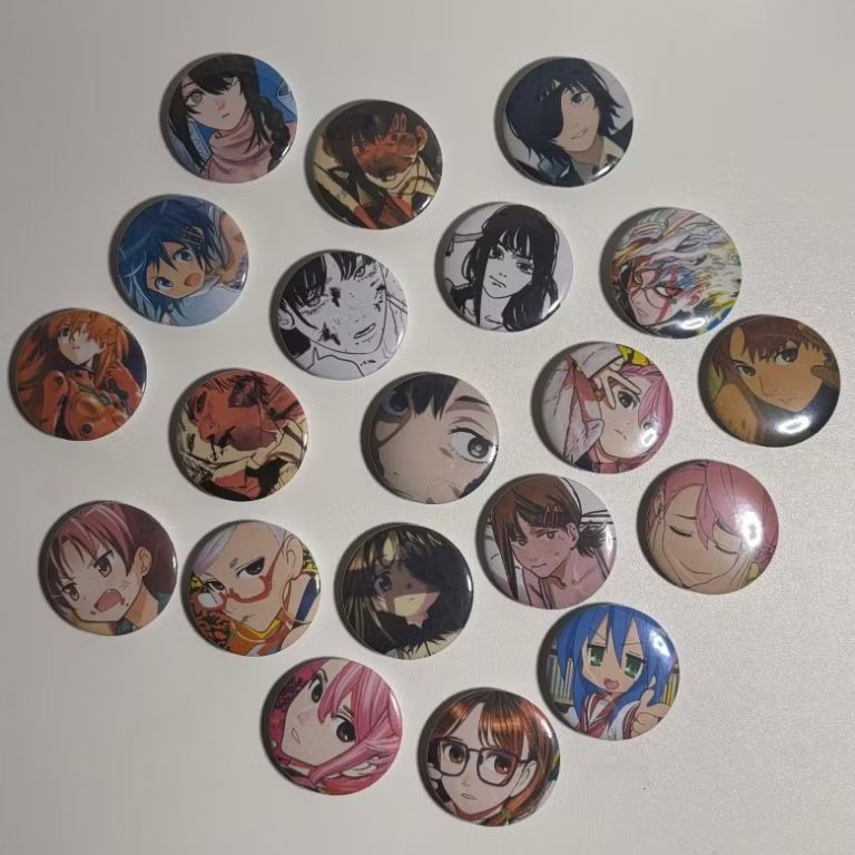 Jual ( BACA DESC! ) aesthetic anime pin button #2 — glossy waterproof ...