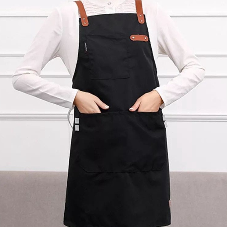 Jual Terbaru Apron waterproof celemek masak anti air Pria Wanita Chef ...