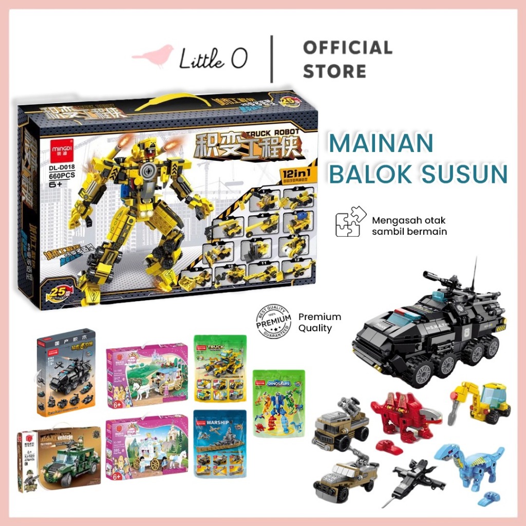 Jual LITTLE O PREMIUM Mainan Balok Susun Kado Anak Dewasa | Shopee ...