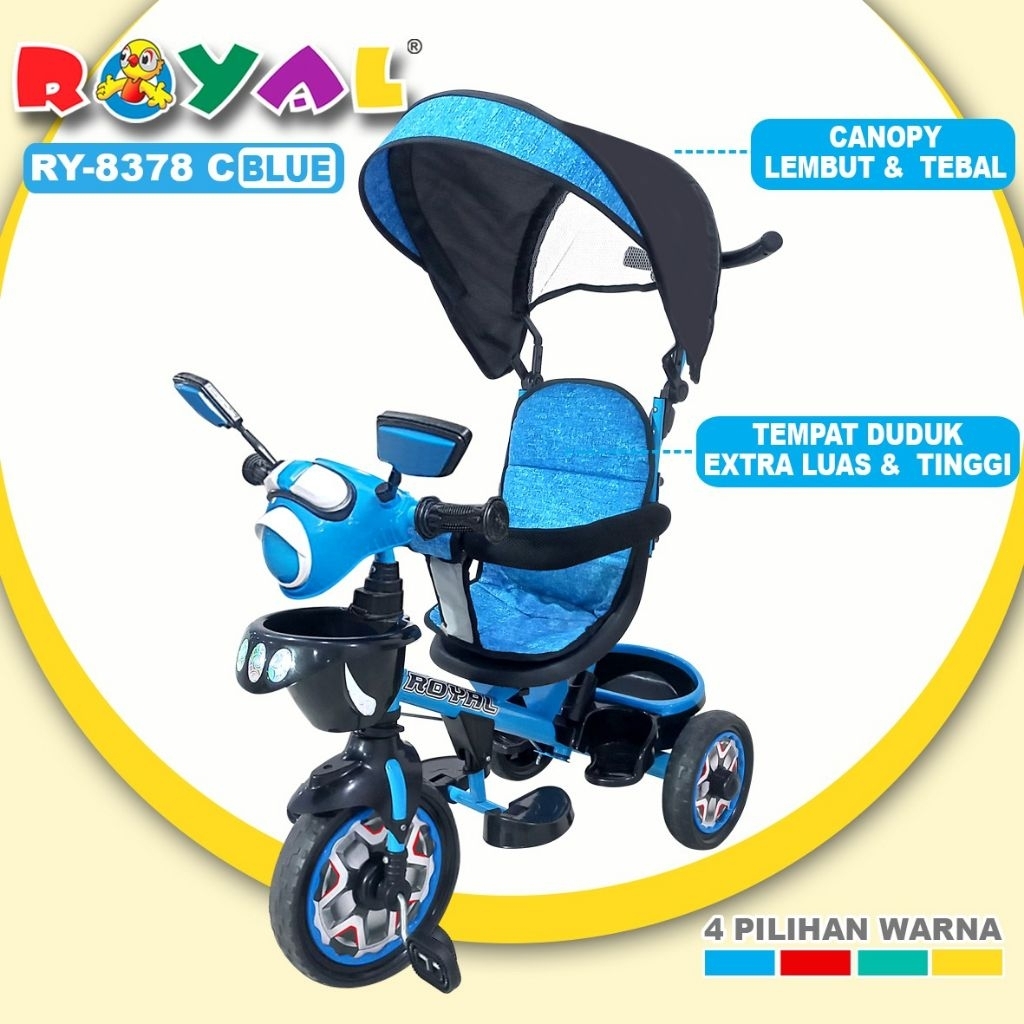 Jual SEPEDA RODA TIGA KURSI PUTAR "ROYAL" 8378C | Shopee Indonesia