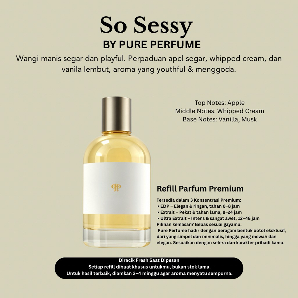 Jual So Sassy by Pure Perfume | Refill Parfum Premium Aroma Manis Segar ...