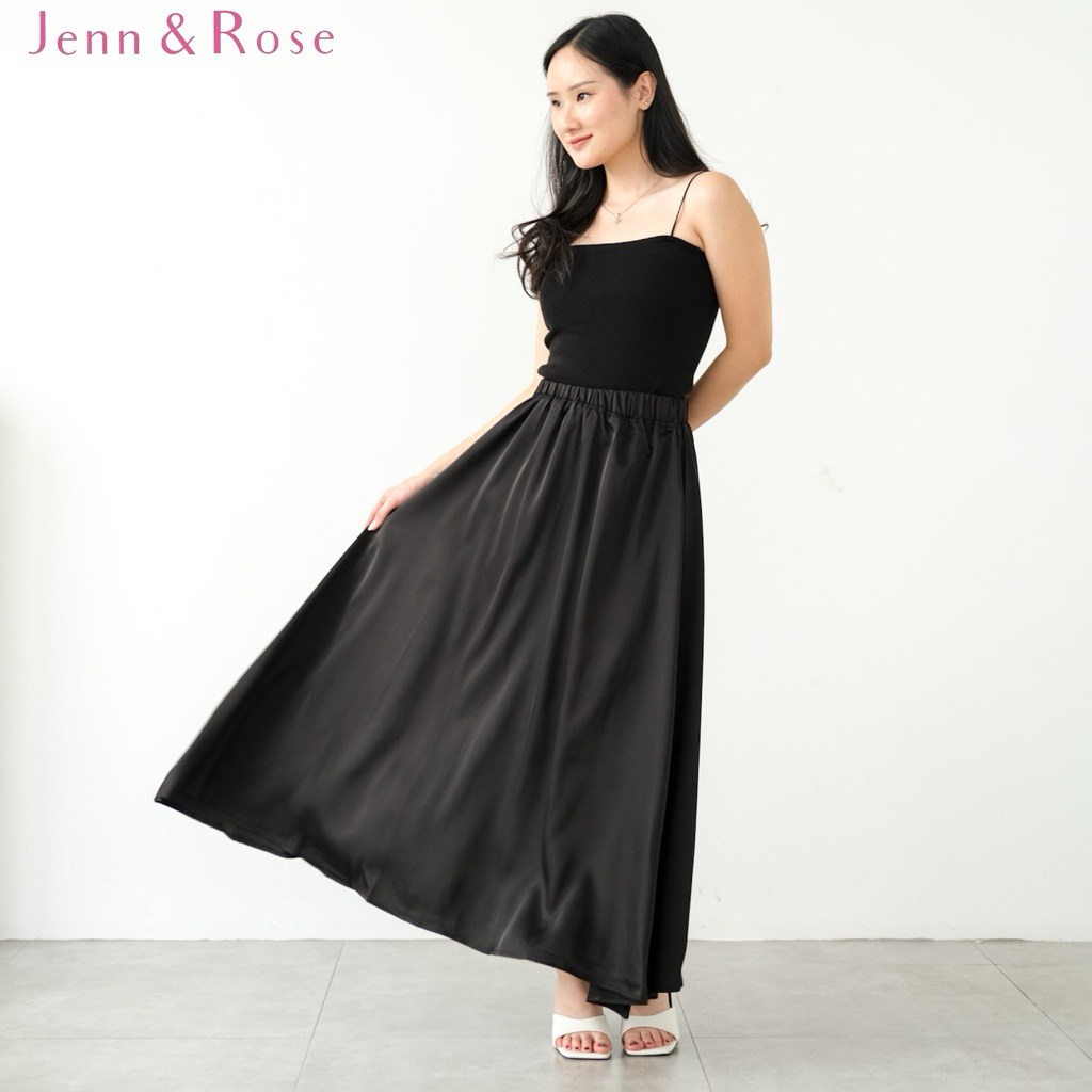 Jual [JENN&ROSE] Rok Satin Layla Model A-Line /Flare | Shopee Indonesia