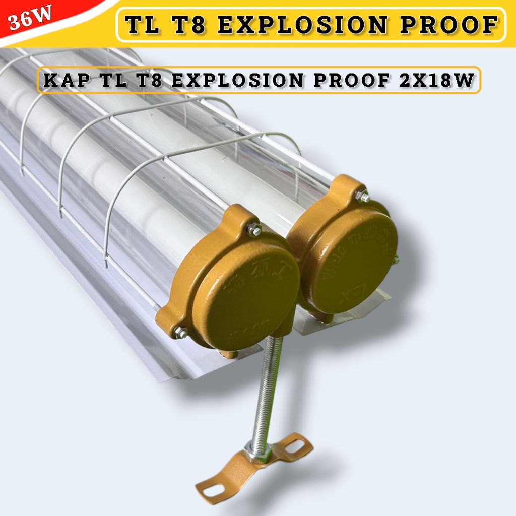 Jual Lampu Anti Ledak TL LED T8 EXPLOSION PROOF 2x18W 36watt 120CM EX ...