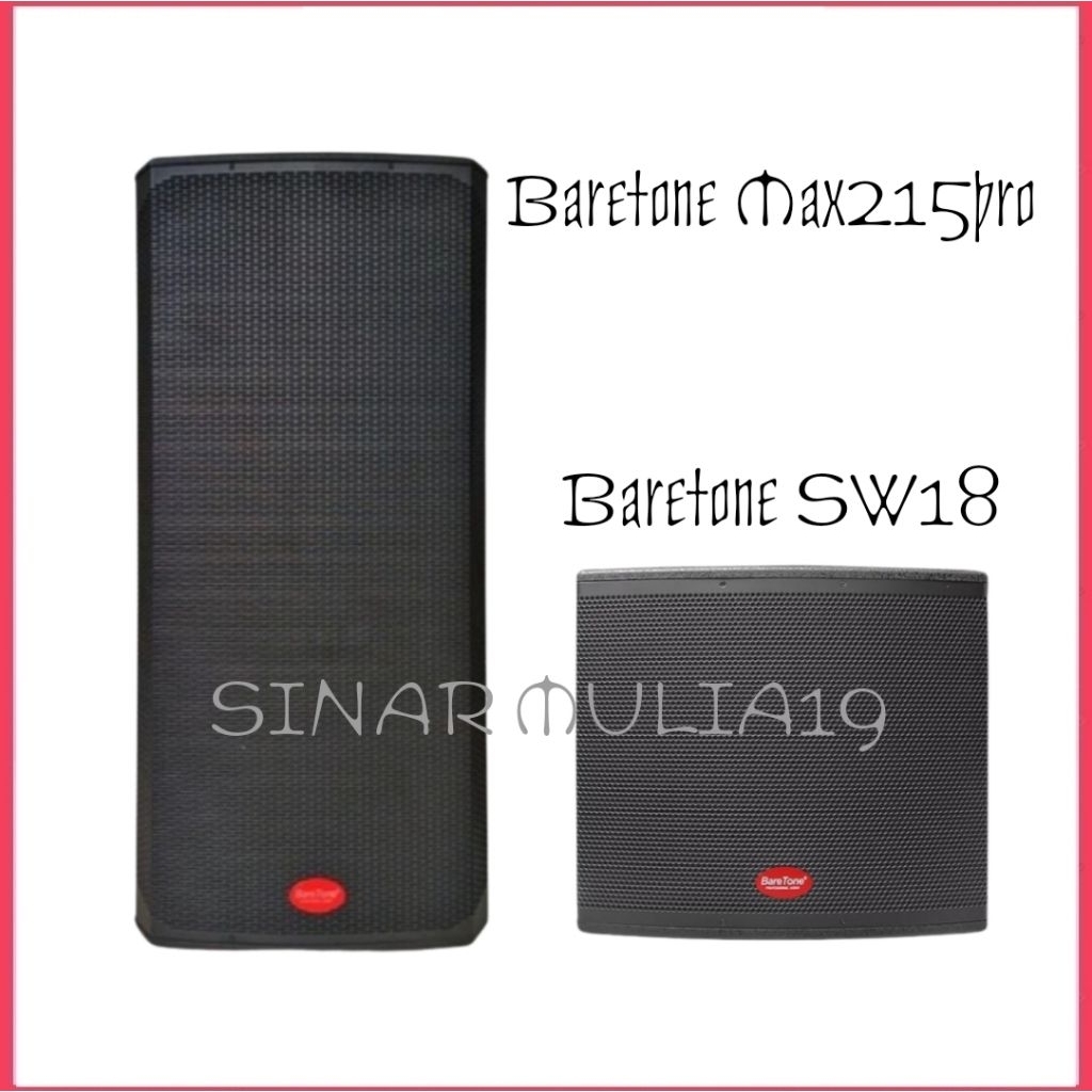 Jual Paket Sound System Speaker Aktif Double 15 Inch BareTone MAX215PRO Subwoofer 18 Inch ...