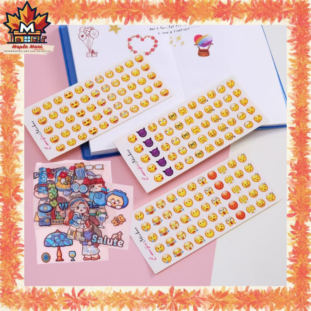 Jual Maple Decor - Stiker Lucu Emoji / Cewe Cute, Emoticon Sticker ...