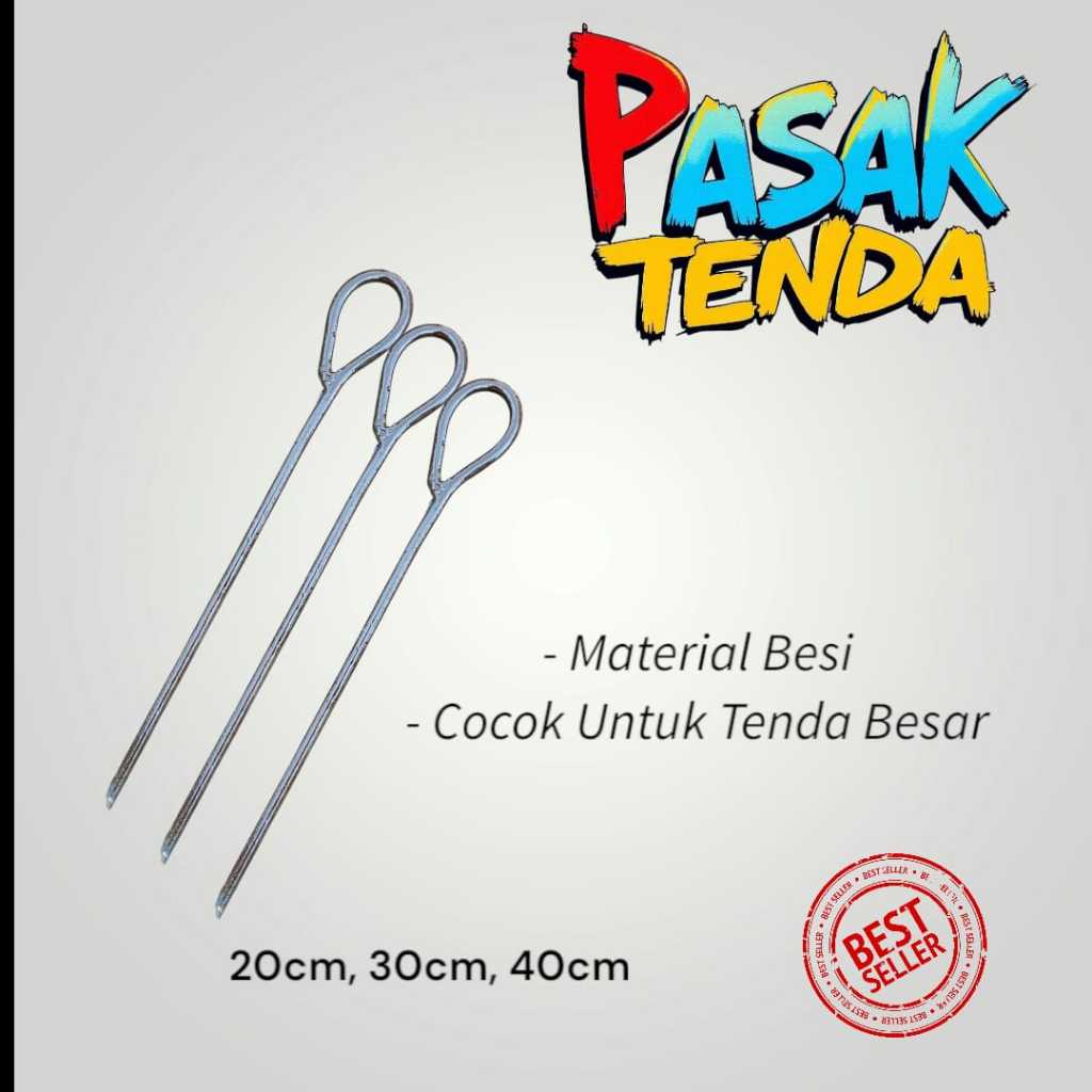 Jual Pasak Tenda Camping Pramuka Ukuran 20/30/40cm Patok Besi Bijian ...
