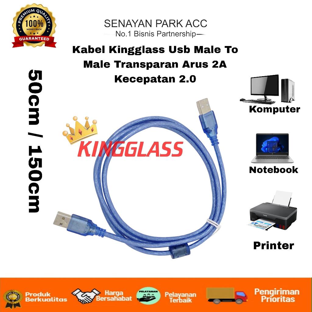 Jual Kingglass Kabel USB Male To Male 50CM / 150CM Sambungan Cable ...