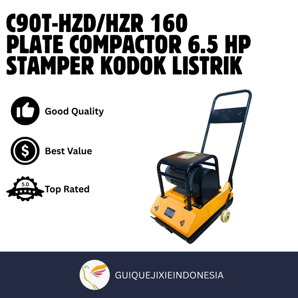 Jual C90T-HZD/HZR 160 Plate Compactor / Stamper Kodok Listrik 6.5 HP ...