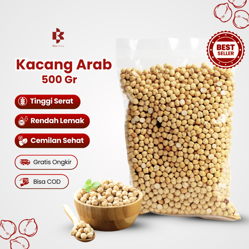 Jual Kacang Arab 500 gr Kacang Arab Panggang Oleh Oleh Haji Umrah ...
