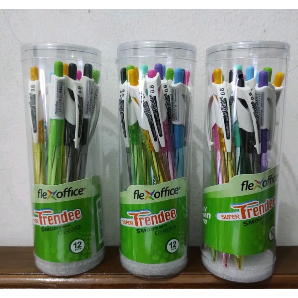 Jual [12 PCS] PULPEN FLEX OFFICE TRENDEE FO-GELB09 0.6 MM | Shopee Indonesia