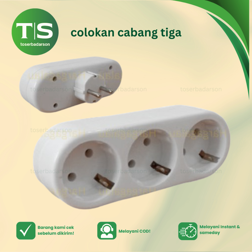 Jual colokan cabang tiga SNI lubang listrik 3 in 1 | Shopee Indonesia