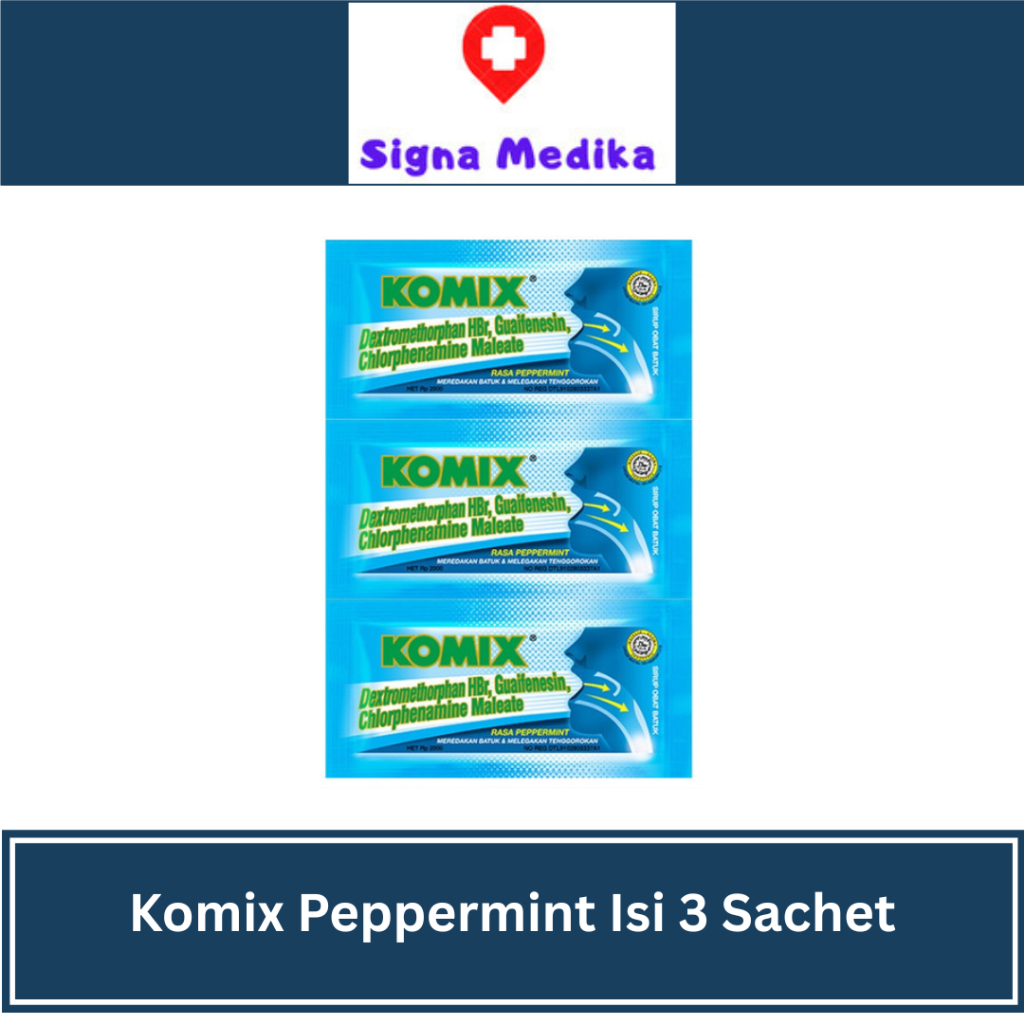 Jual Komix Peppermint isi 3 sachet - Obat Batuk | Shopee Indonesia