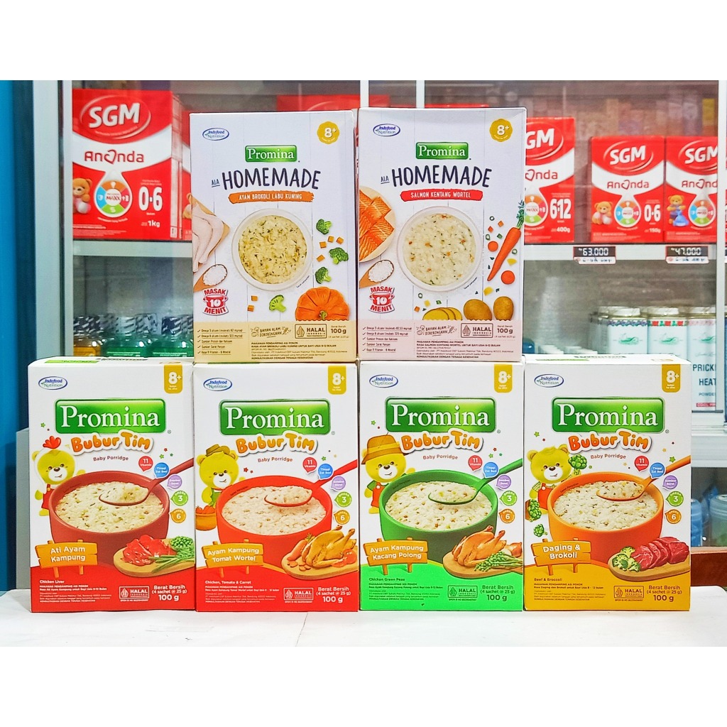 Jual PROMINA BUBUR TIM & ALA HOMEMADE (USIA 8 BULAN+ 100GR) ALL VARIAN ...