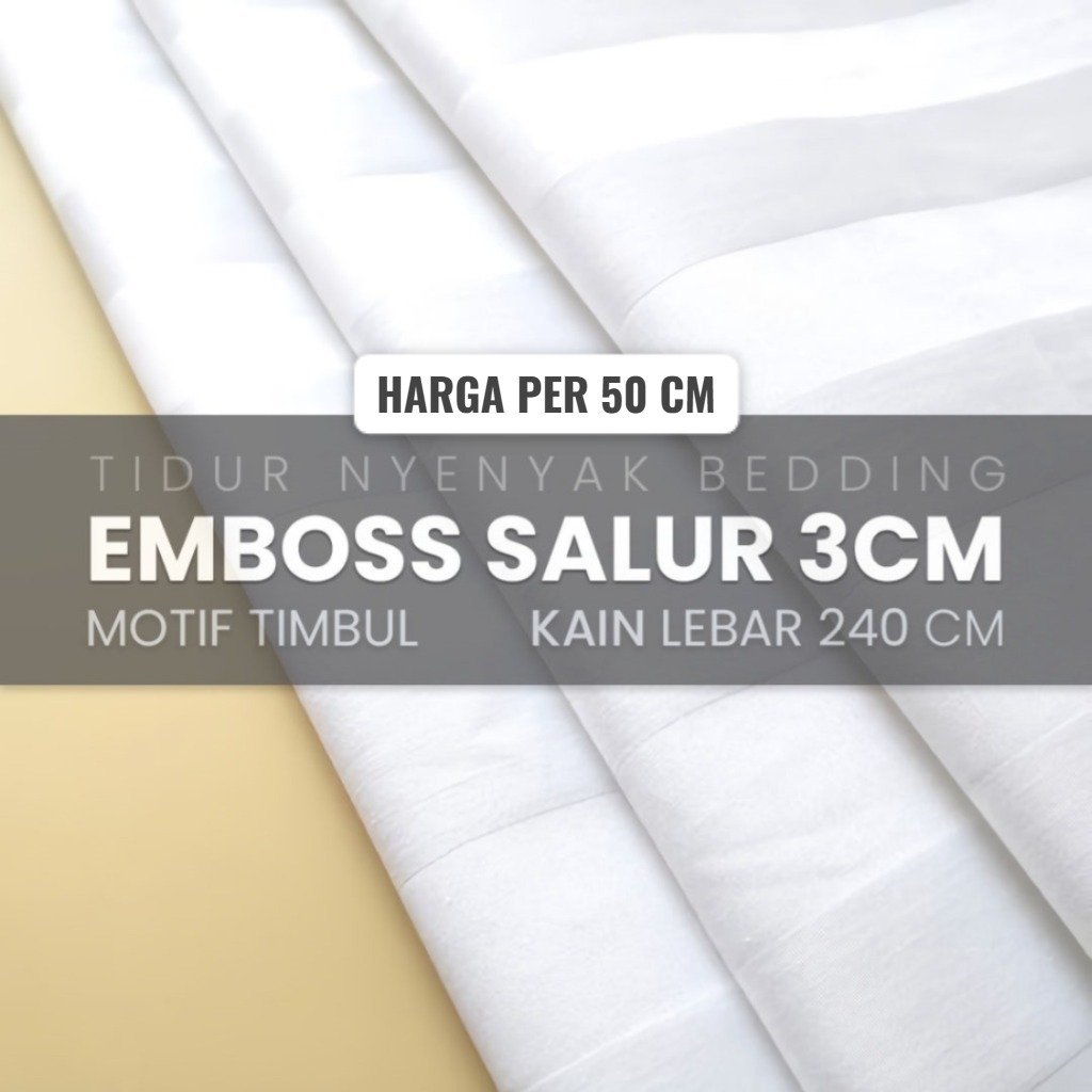 Jual KAIN SALUR 3CM MICROTEX EMBOSS PER 50 CM BINTIK 0.5CM POLOS PUTIH ...