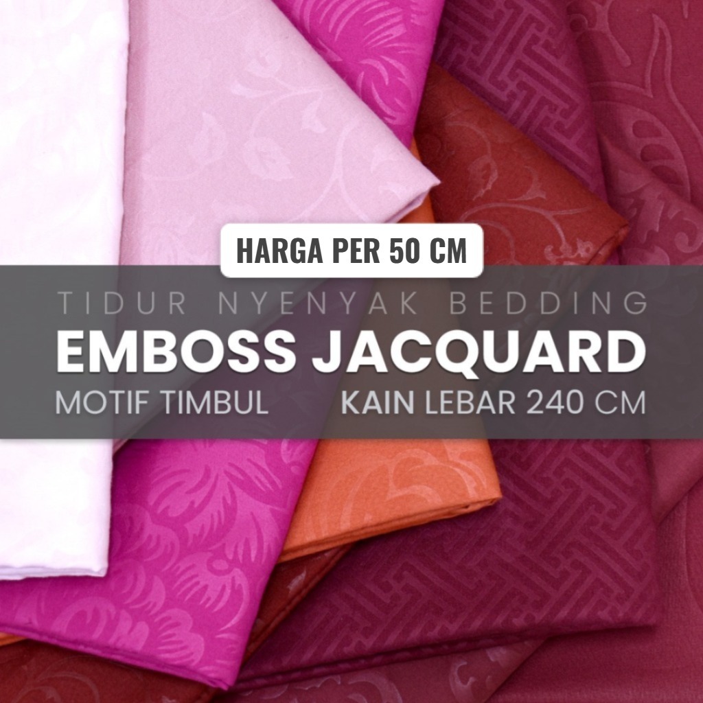 Jual KAIN METERAN EMBOSS TEBAL TIMBUL JACQUARD PER 50 CM ARMY BROWN ...