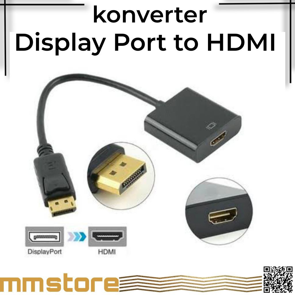 Jual Display Port to HDMI Converter / DP to HDMI | Shopee Indonesia