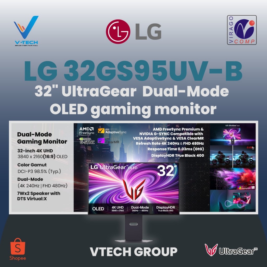Jual MONITOR LG UltraGear 32GS95UV-B Dual-Mode OLED Gaming Monitor ...